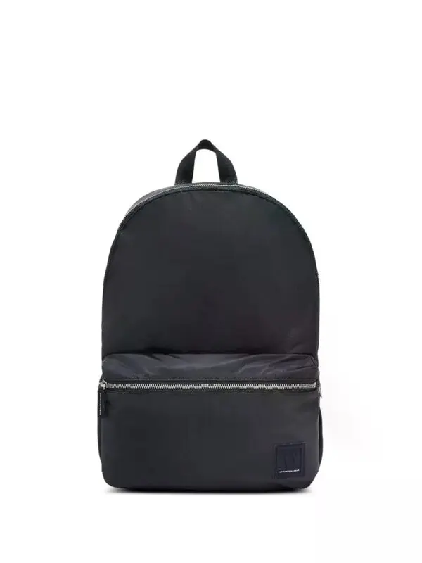 Armani Exchange Logo-patch Backpack - Black