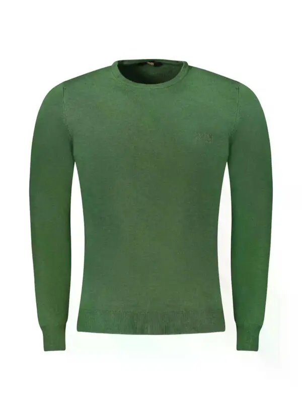 Roberto Cavalli Embroidered-logo Crew-neck Sweater - Green