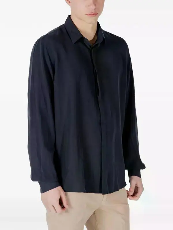 ANTONY MORATO Concealed-fastening Long-sleeve Shirt - Blue