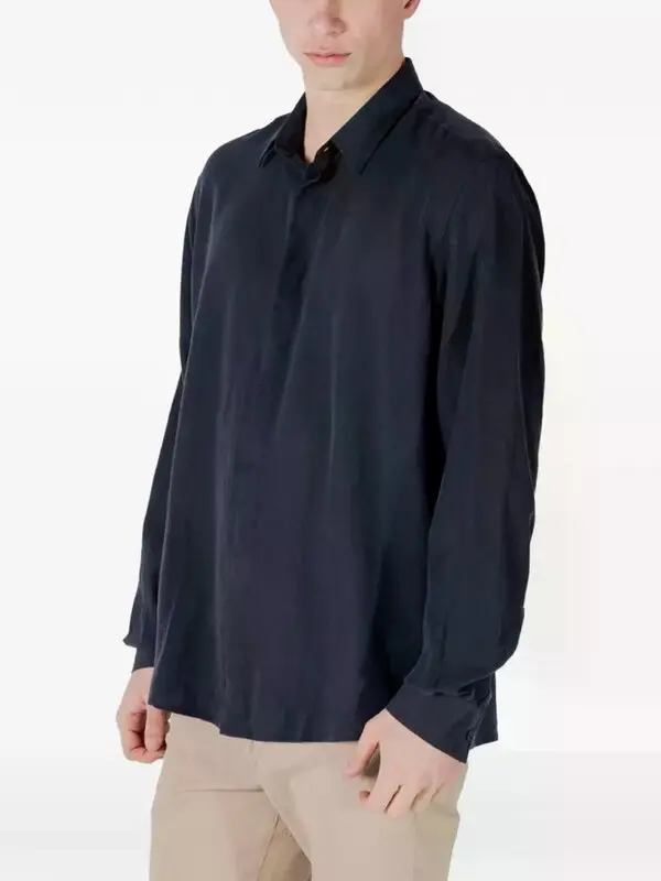 ANTONY MORATO Concealed-fastening Long-sleeve Shirt - Blue