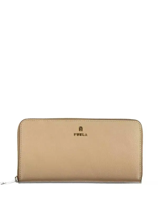 Furla Xl Camelia Grained-leather Wallet - Neutrals