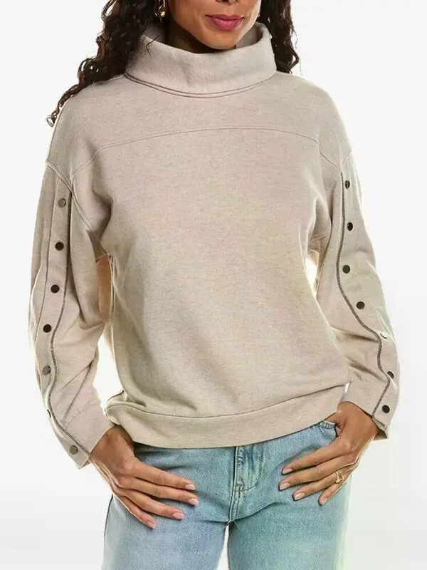 Brunello Cucinelli Monili-trim Jumper - Neutrals