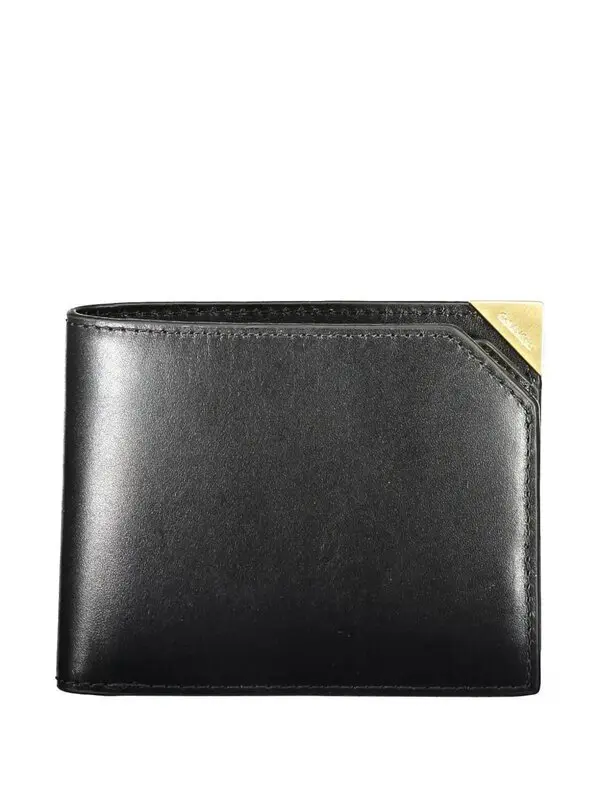 Calvin Klein Logo-plaque Leather Wallet - Black