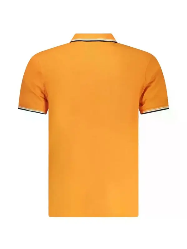 NORTH SAILS Striped-trim Logo-patch Polo Shirt - Orange