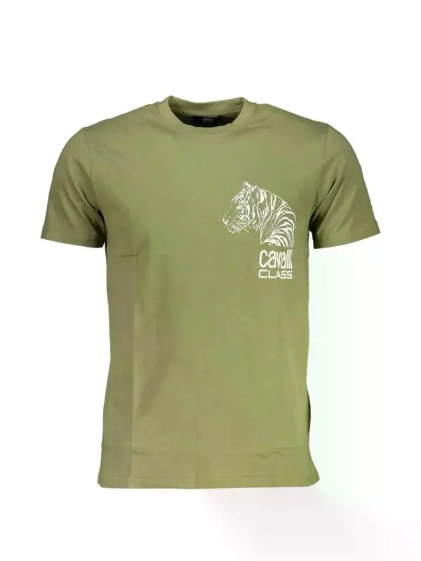 Roberto Cavalli Tiger-print Logo T-shirt - Green