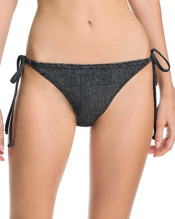 Rag & Bone Rb Miramar Triangle String Bikini Bottom - Washed Black