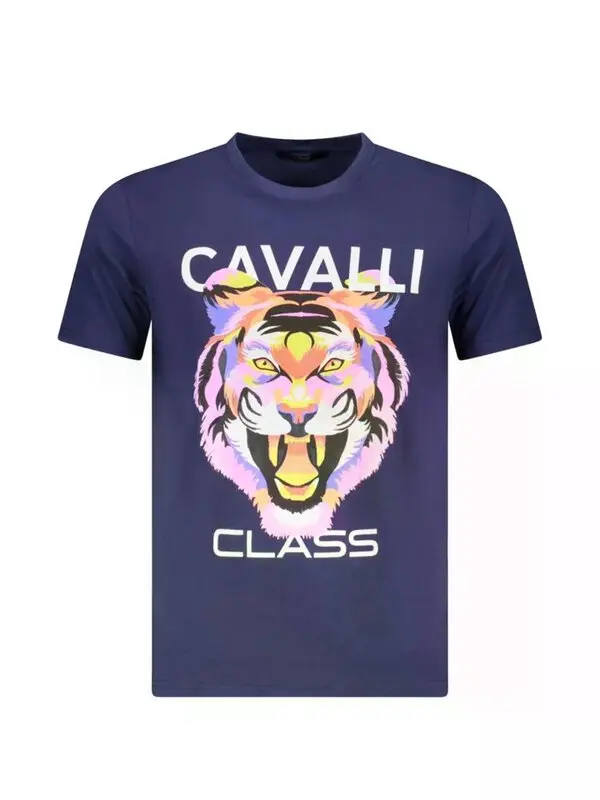 Roberto Cavalli Tiger-print Logo T-shirt