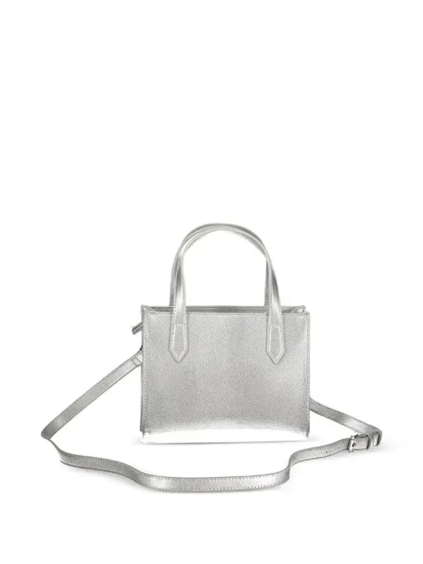 MARIO VALENTINO Divina Textured-metallic Tote Bag - Silver