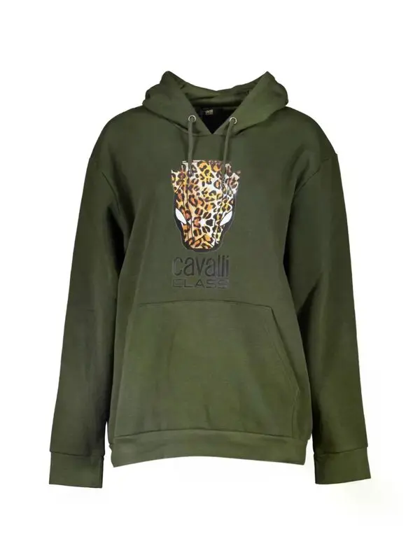 Roberto Cavalli Leopard-print Hoodie - Green