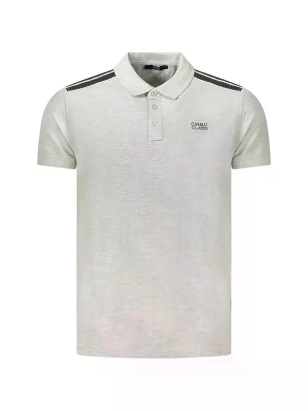 Roberto Cavalli Stripe-detail Logo-embroidered Polo Shirt