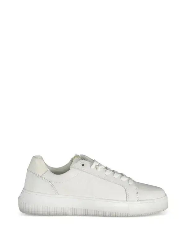 Calvin Klein Embossed-logo Leather Sneakers