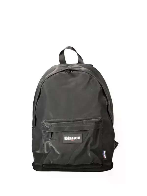 BLAUER. Logo-patch Backpack - Black