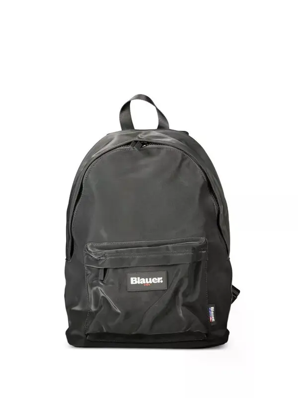 BLAUER. Logo-patch Backpack - Black