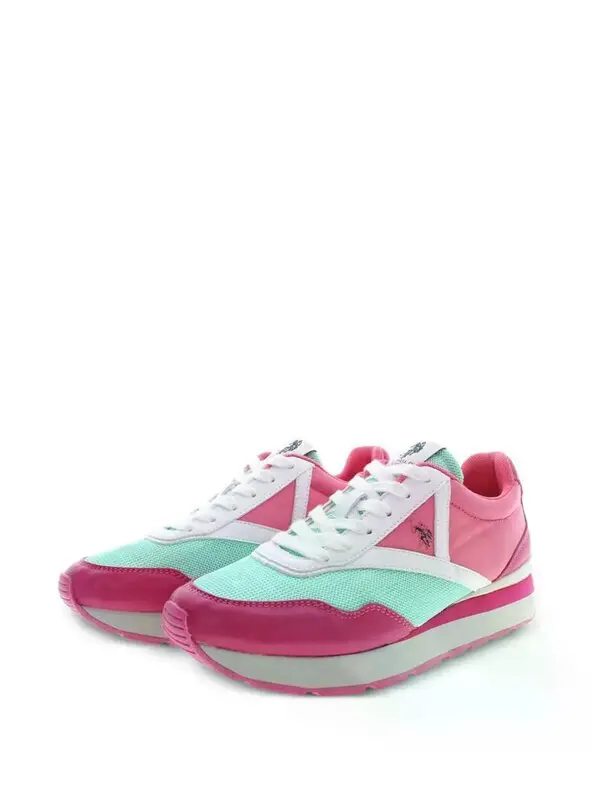 U.s. Polo Assn. Colour-block Mesh-panel Sneakers - Pink