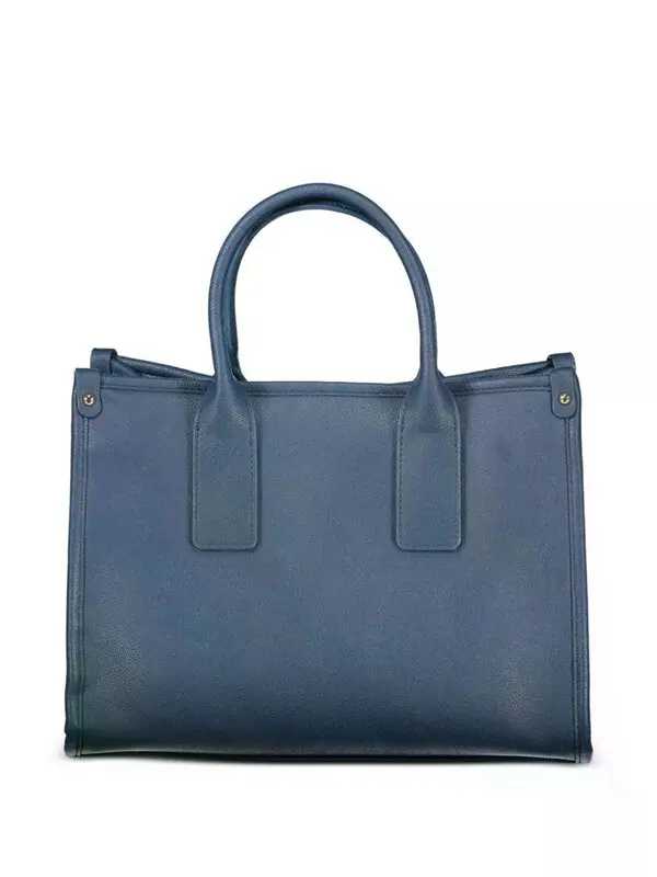 MARIO VALENTINO Debossed Logo Pebbled Tote Bag
