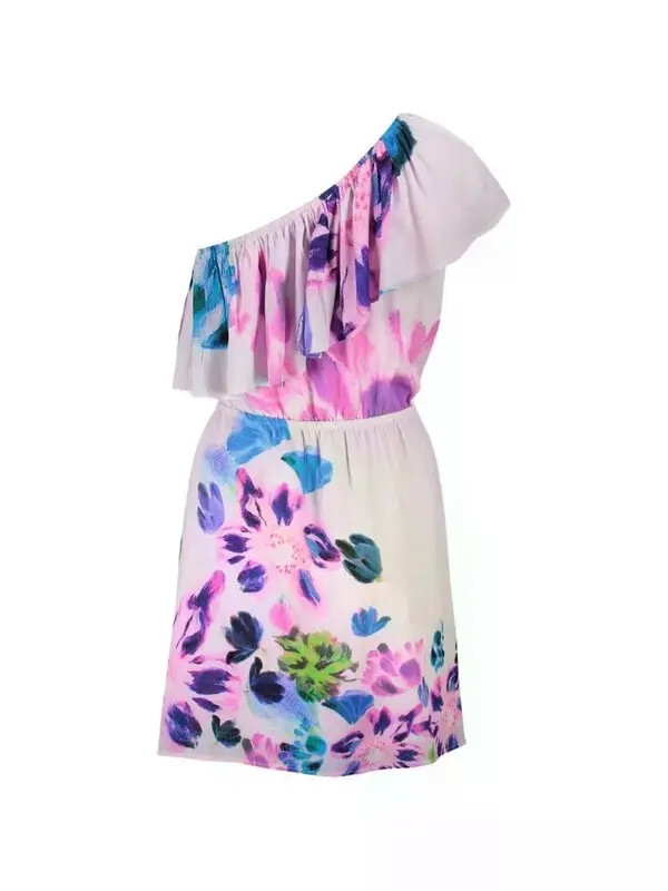 Desigual Asymmetric Mini Dress - Pink