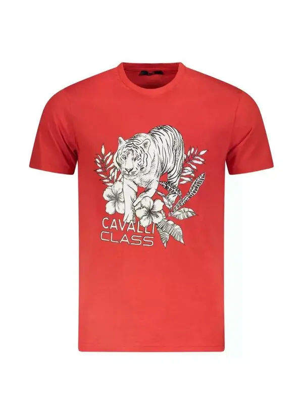 Roberto Cavalli Tiger-print T-shirt - Red
