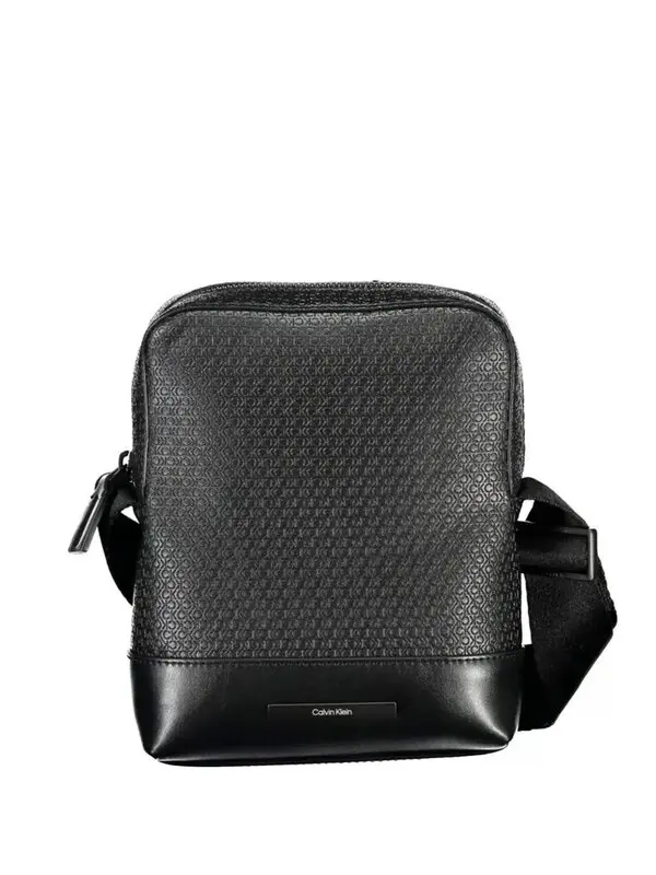 Calvin Klein Monogram-embossed Shoulder Bag - Black