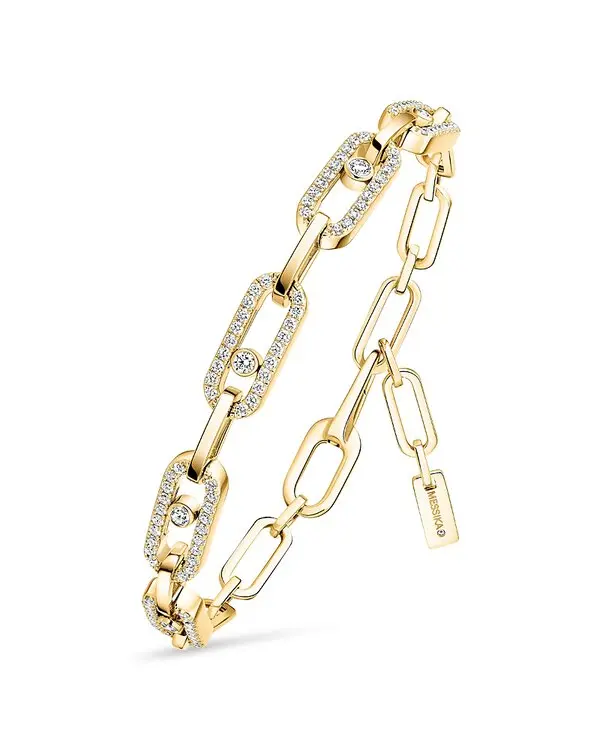 Messika 18k Move Link Diamond Chain Bracelet - Yellow Gold