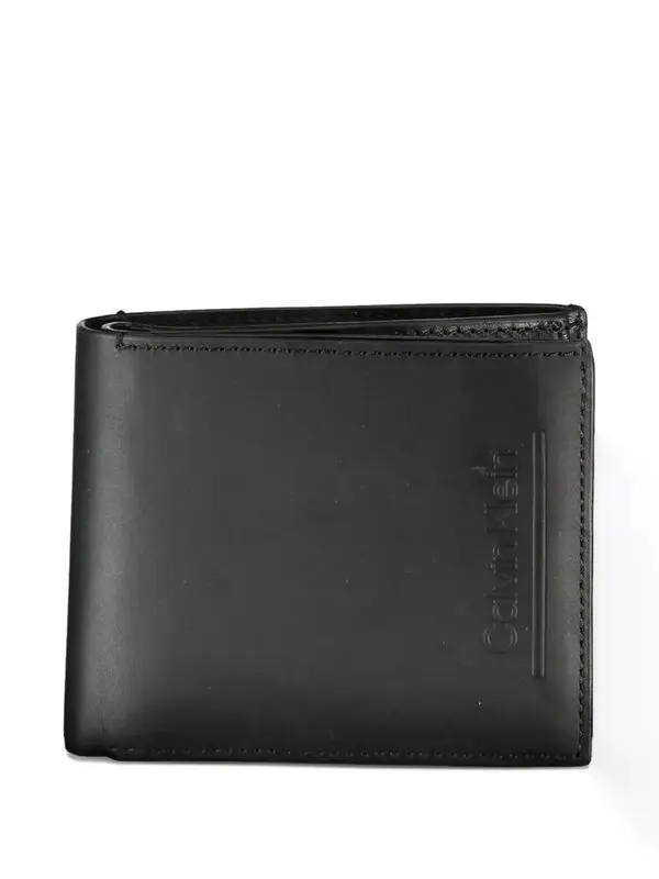 Calvin Klein Embossed-logo Bifold Wallet - Black