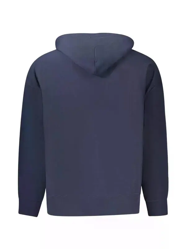 Calvin Klein Logo-detail Cotton Hoodie - Blue