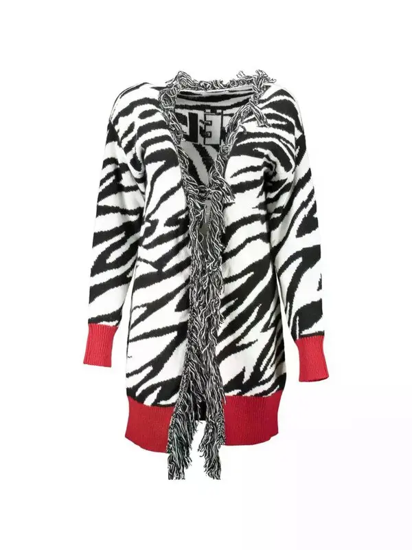 GAELLE PARIS Zebra-pattern Cardigan