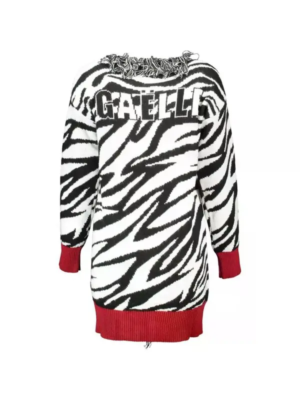 GAELLE PARIS Zebra-pattern Cardigan