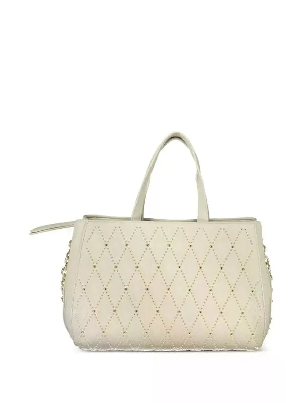 MARIO VALENTINO Stud-embellished Diamond-pattern Tote