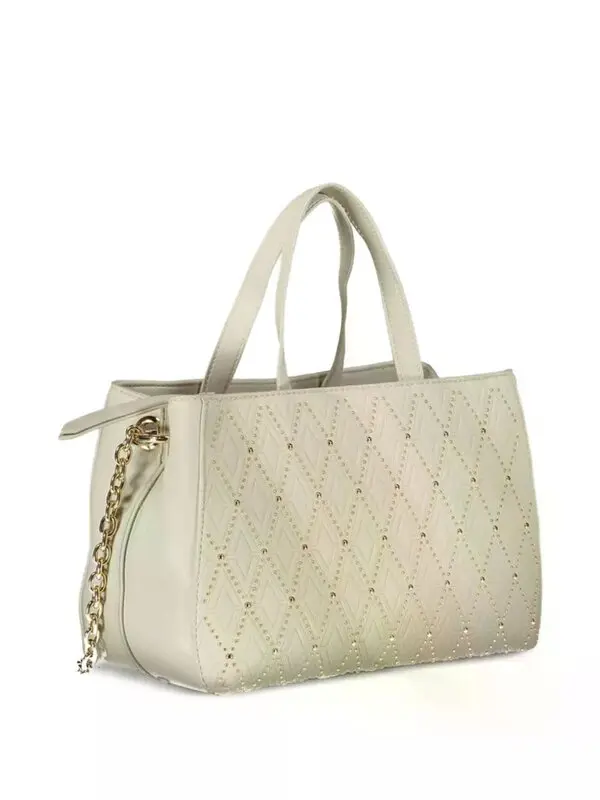 MARIO VALENTINO Stud-embellished Diamond-pattern Tote