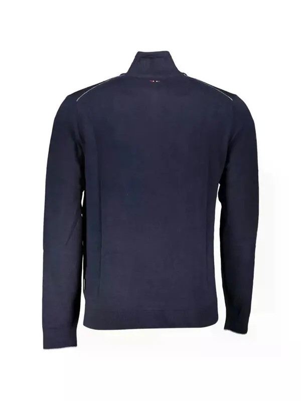 NAPAPIJRI Quarter-zip Sweater With Logo Patch - Blue