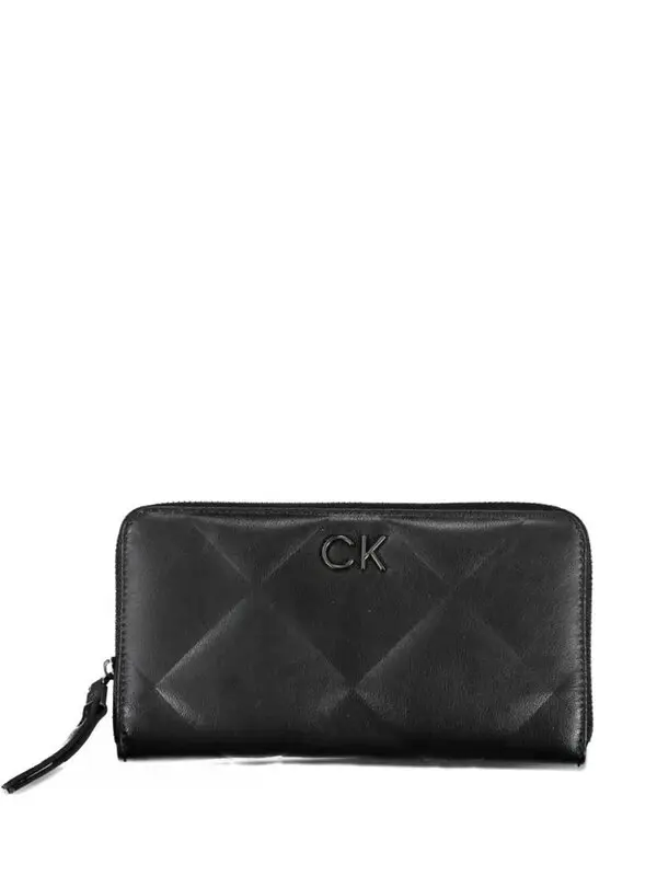 Calvin Klein Quilted Logo-plaque Wallet - Black