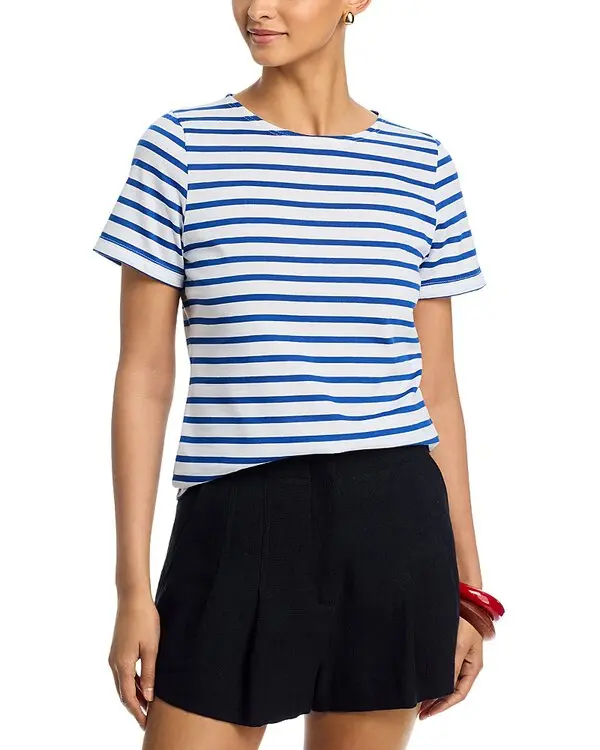 Saint James Etrille Ii Striped Tee - Neige/gitane