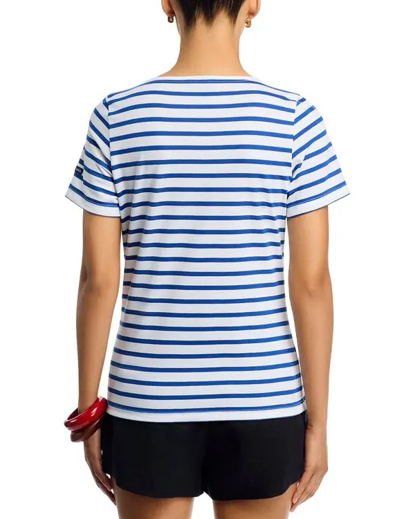 Saint James Etrille Ii Striped Tee - Neige/gitane