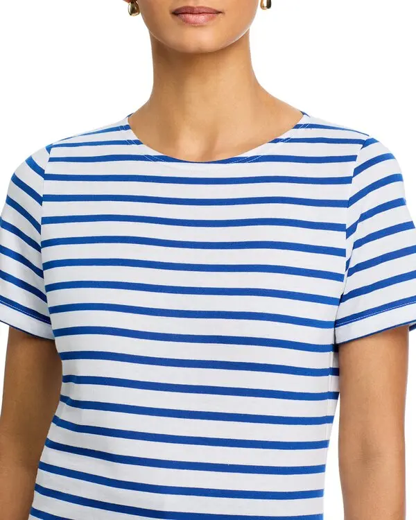 Saint James Etrille Ii Striped Tee - Neige/gitane