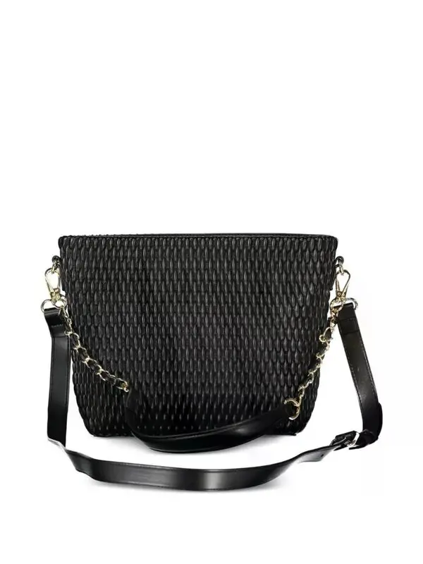MARIO VALENTINO Logo-detail Quilted Tote Bag - Black