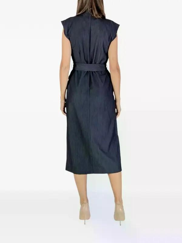ICHI Midi Double-breasted Belted Dress