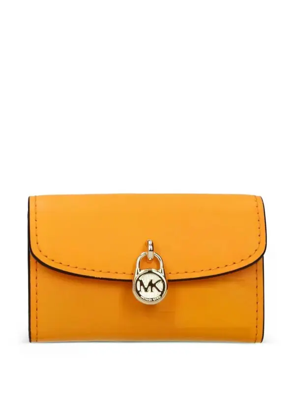 Michael Kors Padlock Leather Wallet - Orange