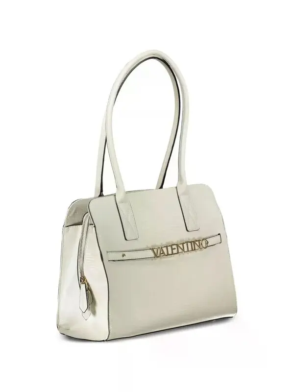 MARIO VALENTINO Logo-lettering Lizard-effect Tote