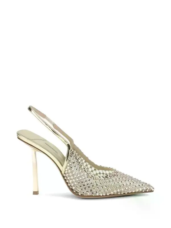 LE SILLA Crystal-embellished Mesh Pumps