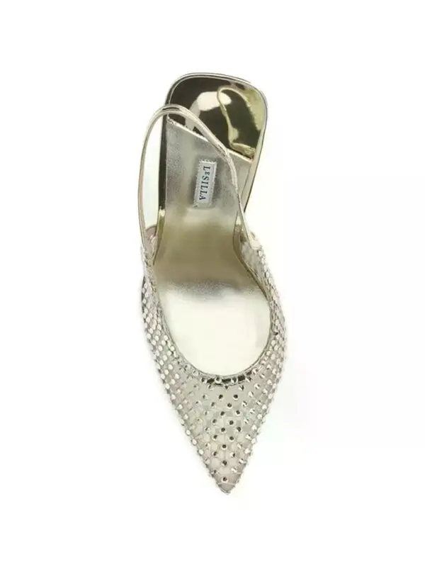 LE SILLA Crystal-embellished Mesh Pumps