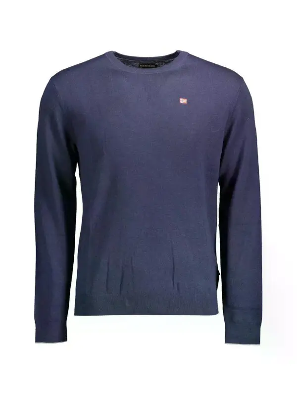 NAPAPIJRI Logo-patch Crew-neck Sweater - Blue