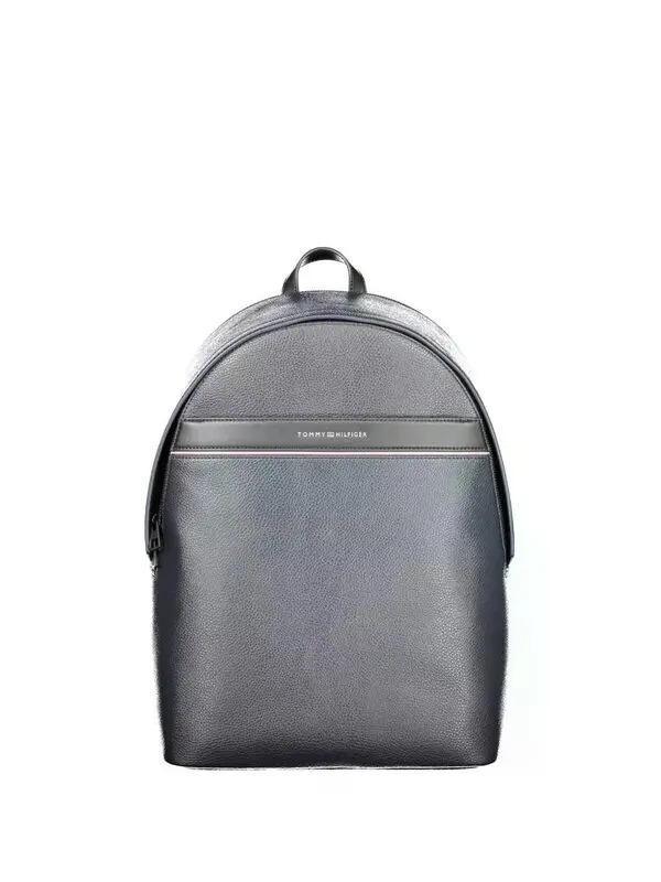 Tommy Hilfiger Pebbled-texture Backpack With Logo Lettering - Grey