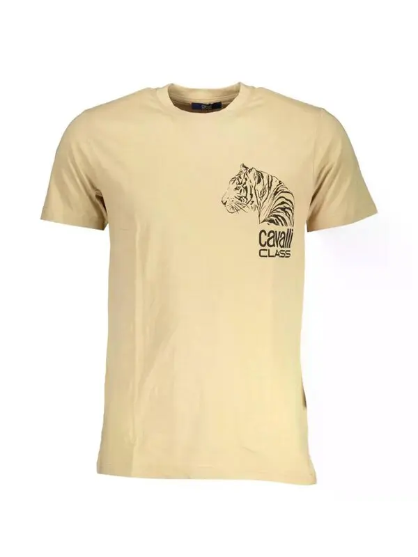 Roberto Cavalli Tiger-head Graphic-print T-shirt - Neutrals