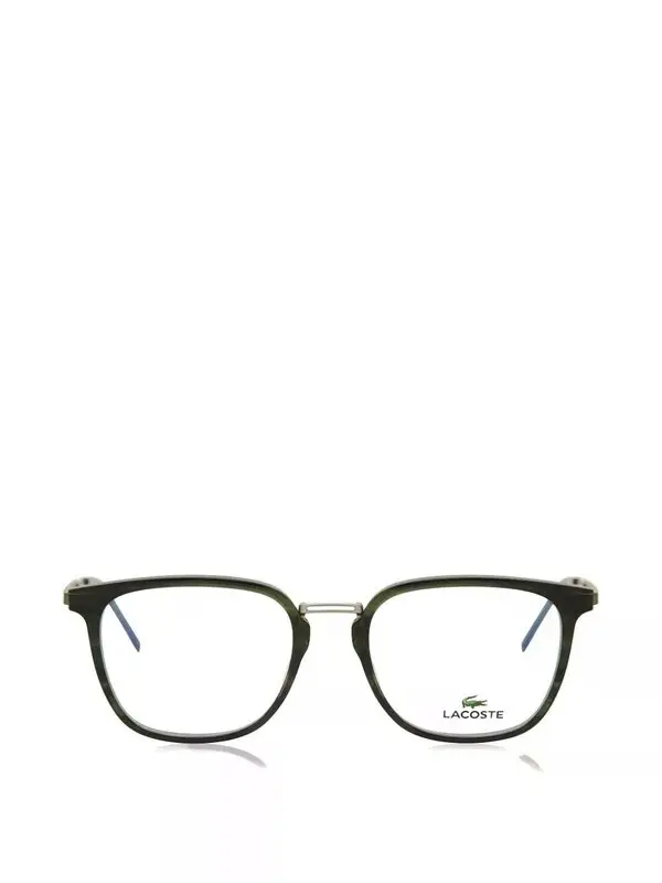 Lacoste Striped Rectangle-frame Glasses - Green