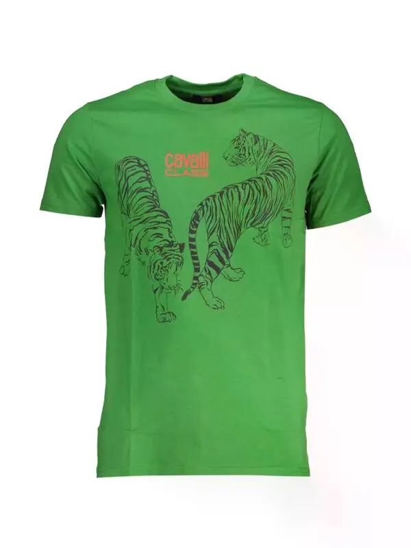 Roberto Cavalli Tiger-print T-shirt - Green