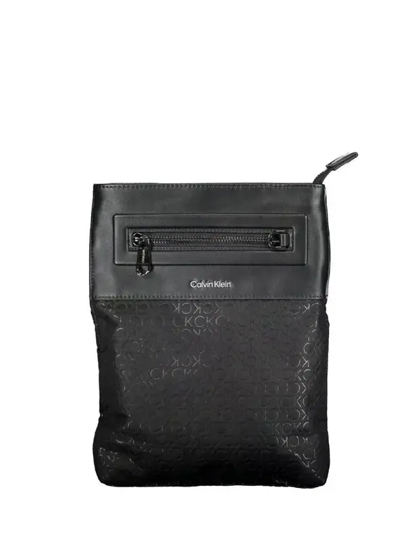 Calvin Klein Monogram-print Messenger Bag - Black