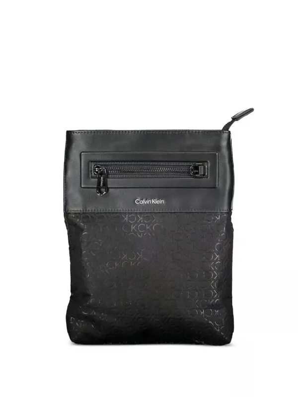 Calvin Klein Monogram-print Messenger Bag - Black