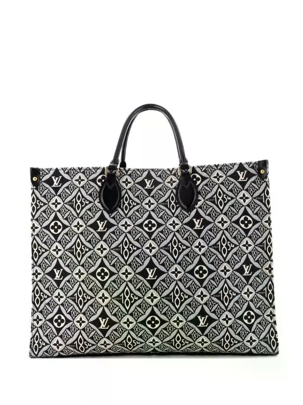 LOUIS VUITTON Onthego Limited Edition Since 1854 Monogram Jacquard Gm Tote Bag - Black