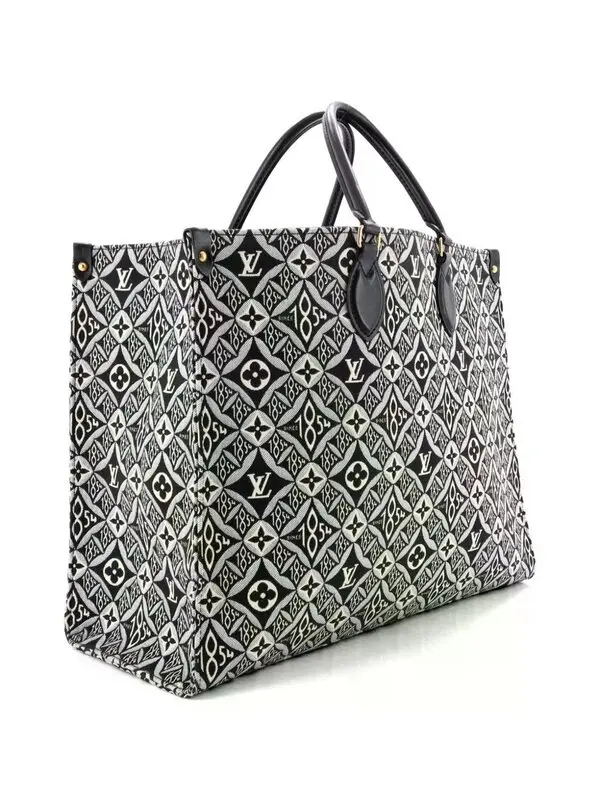 LOUIS VUITTON Onthego Limited Edition Since 1854 Monogram Jacquard Gm Tote Bag - Black