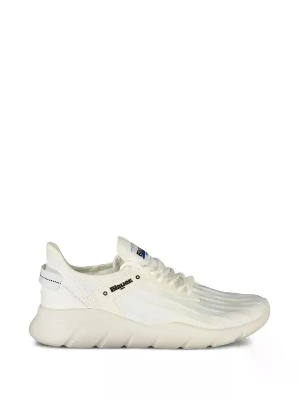 BLAUER. Logo-print Low-top Sneakers - Neutrals